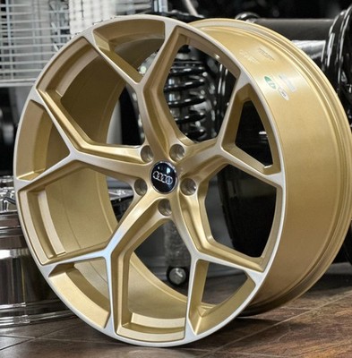 20'' Wheels fit Audi RS6 Q5 Matte Gold Wheels with Bridgestone Tires A4 ...