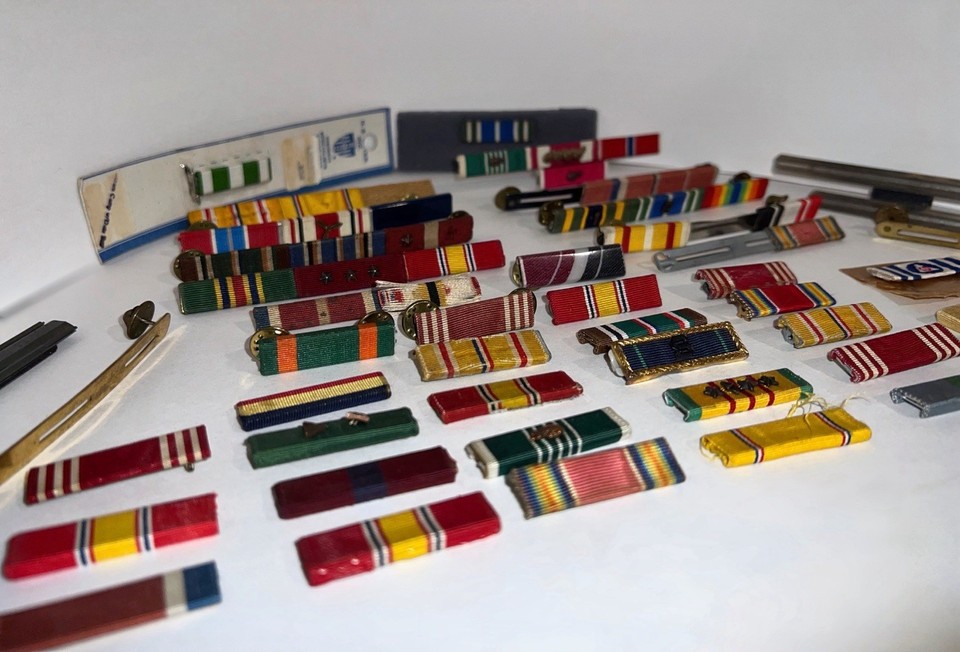 Vintage Lot of Military Ribbon Bar Pins Army USMC Navy | eBay