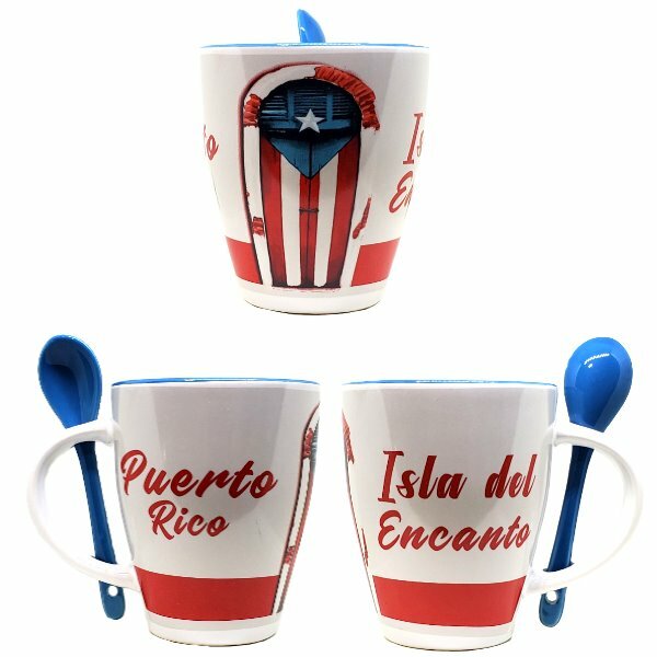1 Puerto Rico Coffee Cup with Spoon Handel Ceramics Mug #21 ** FREE ...
