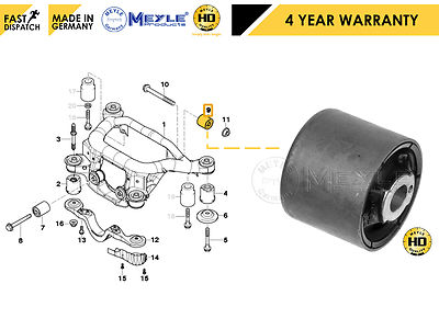 FOR BMW 3 SERIES E46 REAR DIFFERENTIAL BEAM BUSH BUSHING MEYLE HD ...