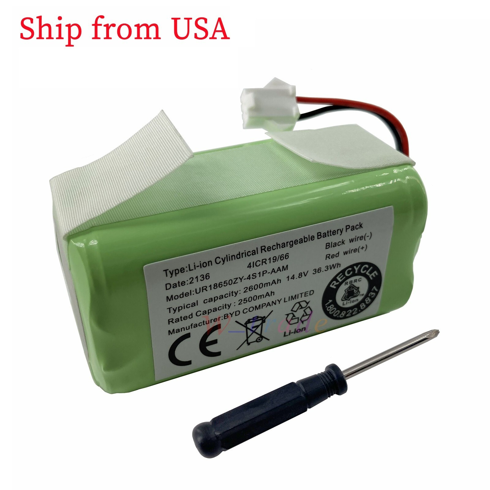 New Battery For Shark Ion Robot RV700 RV720 RV750 RV755 RVbat700 (3 ...