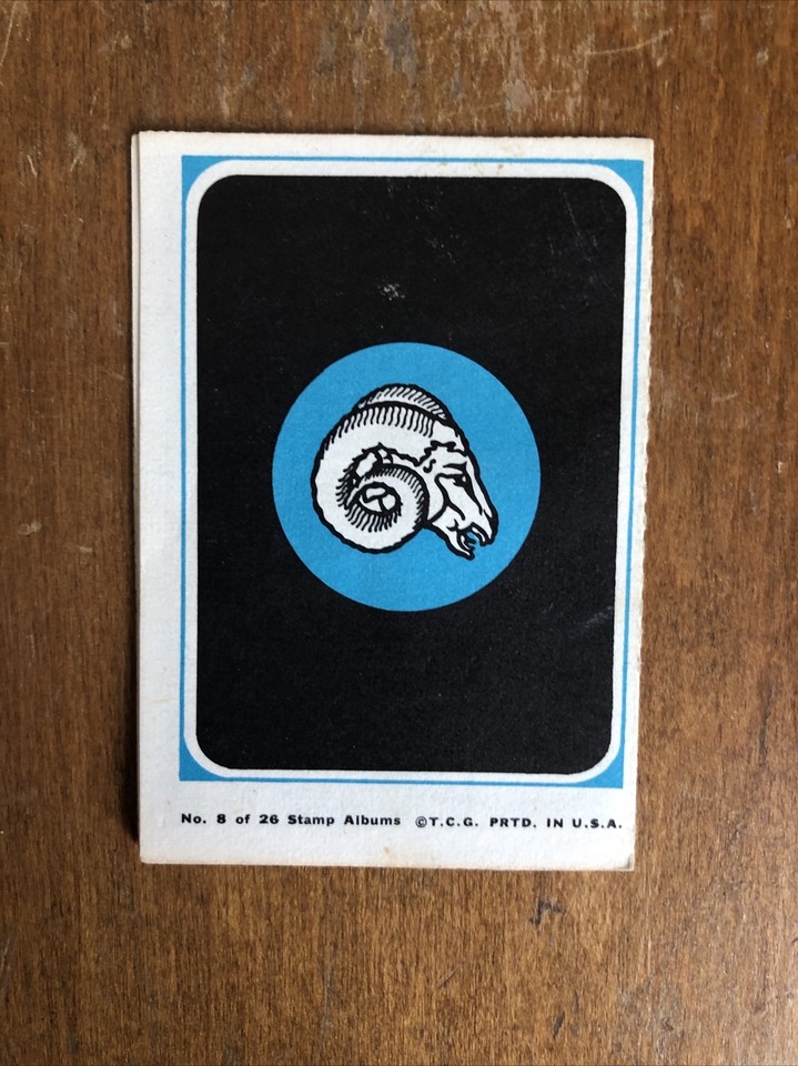 1969 NFL Topps Football LOS ANGELES RAMS 4 in 1 Mini Card Album # 8 No ...