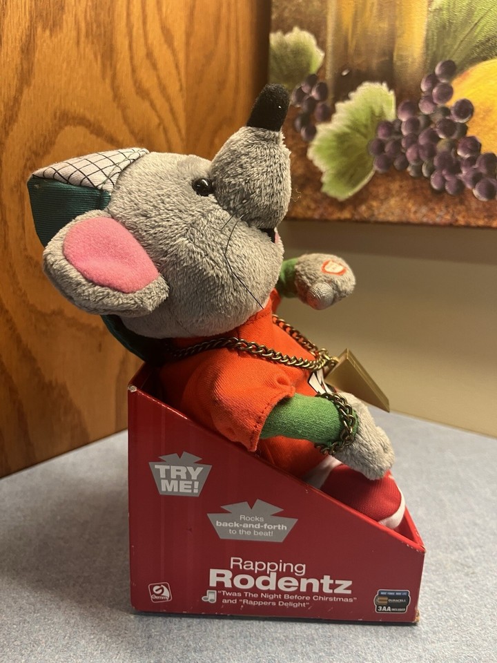 Gemmy Rapping Rodentz Singing Rat Mouse Sings 2 songs, 8"T, Orig box | eBay