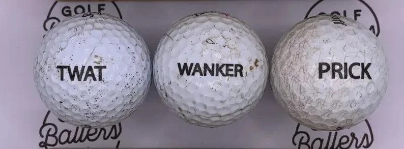 Golf Secret Santa Novelty Used Balls: Rude Gag Gift for Golfers (Pack ...
