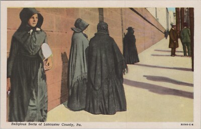 PC c1920s Lancaster Pennsylvania Religious Sects Young Amish Women UNP ...