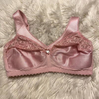 Glamorise 36DD Bra Pink Full Figure Magic Lift Original Wirefree ...