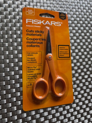 Fiskars #5 Sticky Materials Stainless Steel Mixed Media Cutting Scissors 199940 | eBay