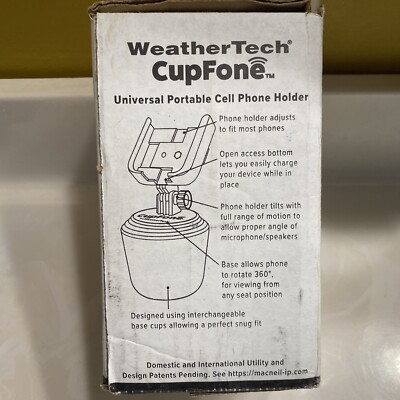 WeatherTech CupFone Universal Adjustable Cup Holder Car Mount - 8ACF1 ...