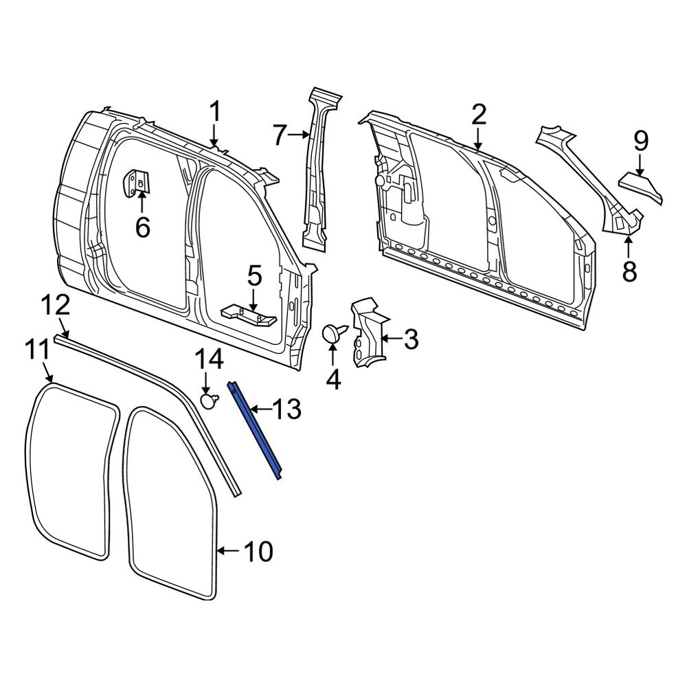 For+Dodge+Ram+2500+06-09+Dodge+55277187AD+Left+Lower+Door+Seal+Retainer ...