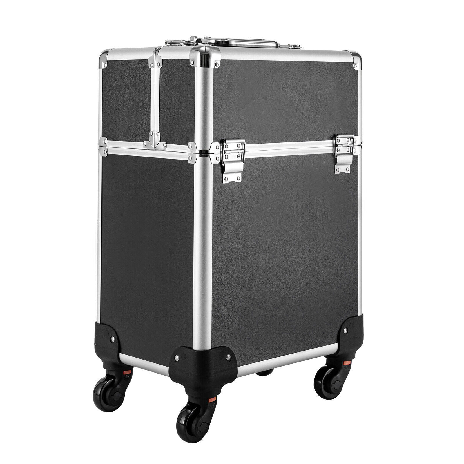 Rolling Aluminum Alloy Makeup Train Case Cosmetic Trolley Storage ...