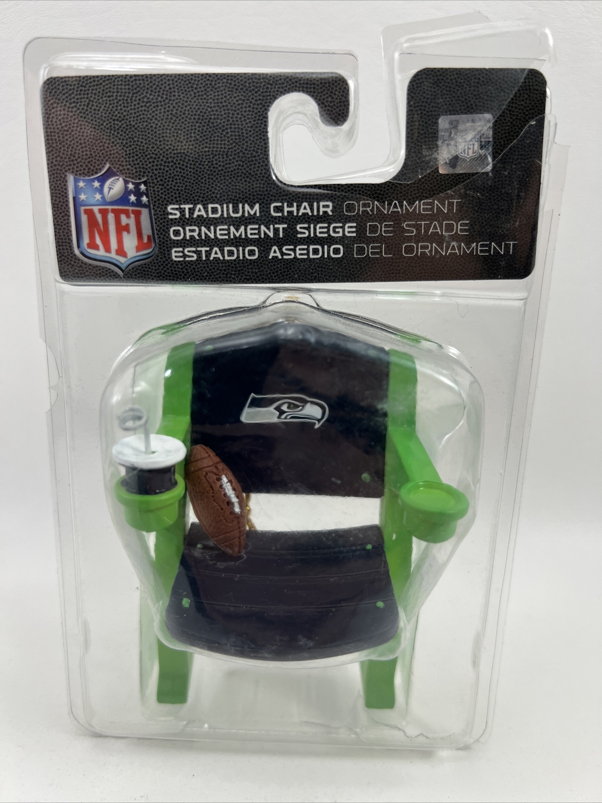 SEATTLE SEAHAWKS Stadium Chair Ornament Football NFL Christmas Tree ...