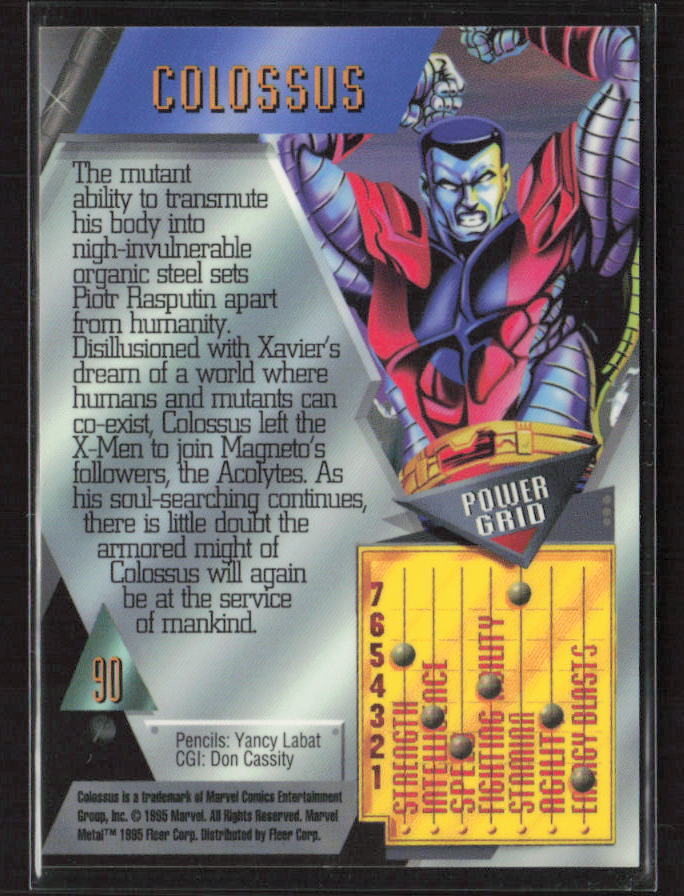 1995 Marvel Metal #90 Colossus EX/NM | eBay
