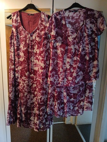 Dash Ladies Three Matching Items Dress, Top 16 And Skirt 14 Elasticated ...