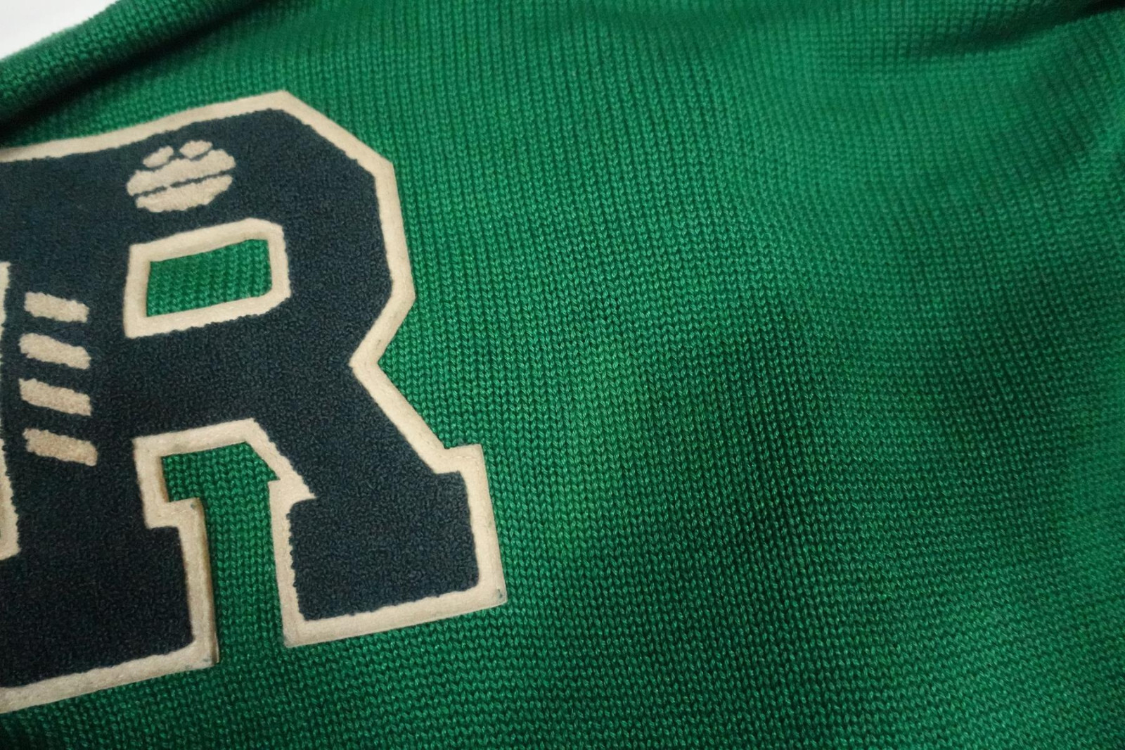 Polo Ralph Lauren Cardigan Sweater Varsity Letterman P Wing Green Dog ...