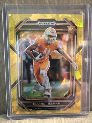 2023 Panini Prizm Draft Picks Cedric Tillman Gold Ice Prizm RC #144 | eBay
