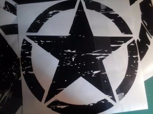 Distressed Army Star decal large 20" Vinyl military hood graphic big ...