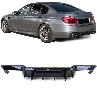Rear Diffuser Black Gloss for BMW F10 F11 10-17 550i M550d With M ...