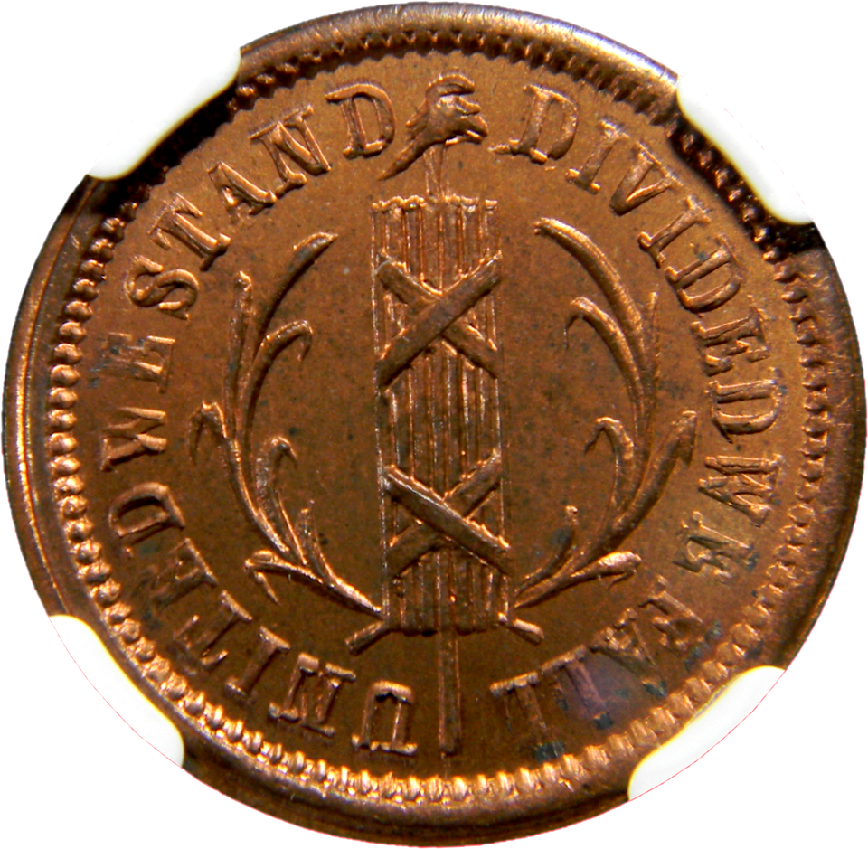 Albany NY, 1861-1865 Benjamin & Herrick Civil War Token NGC MS 65 RB R ...