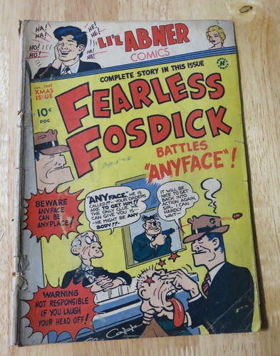 Lil Abner Comics Fearless Fosdick Vol 2 68 1949 Low Grade Ebay
