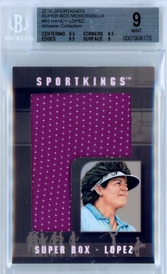 2008 SPORTKINGS SUPER BOX MEMORABILIA #41 NANCY LOPEZ PATCH BGS MINT 9 | eBay