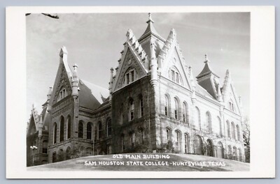1950 Old Main Building Sam Houston State College Huntsville TX RPPC ...