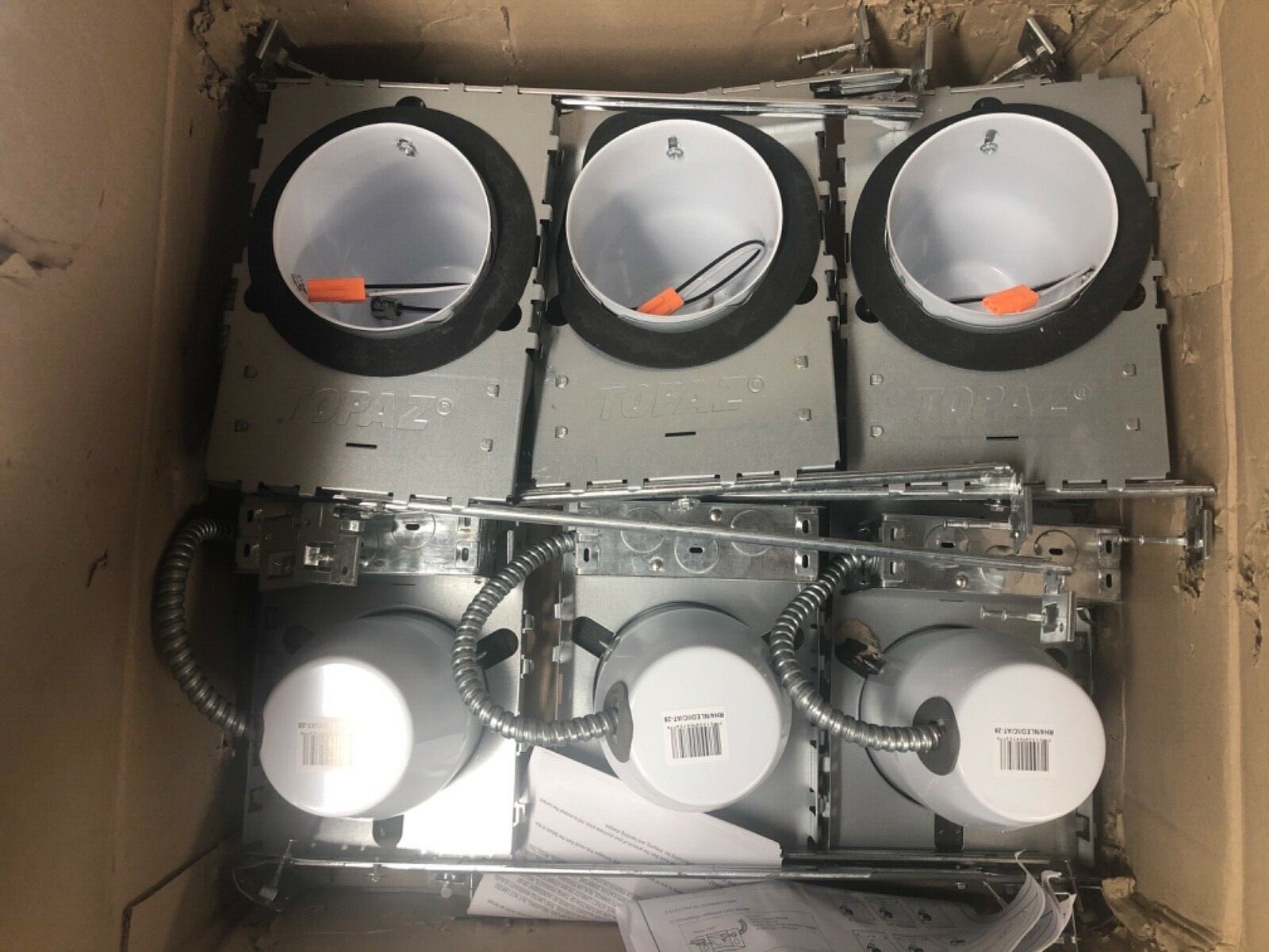 Lot of 6 - Topaz 4" New Construction Recessed Can Light RH4/NLED/IC/AT ...