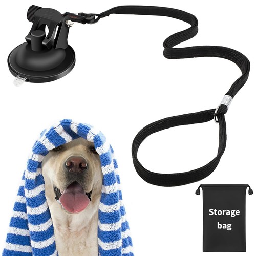 Dog Bathing Tether with Heavy Suction Cup, Dog Grooming Tub Restraint ...