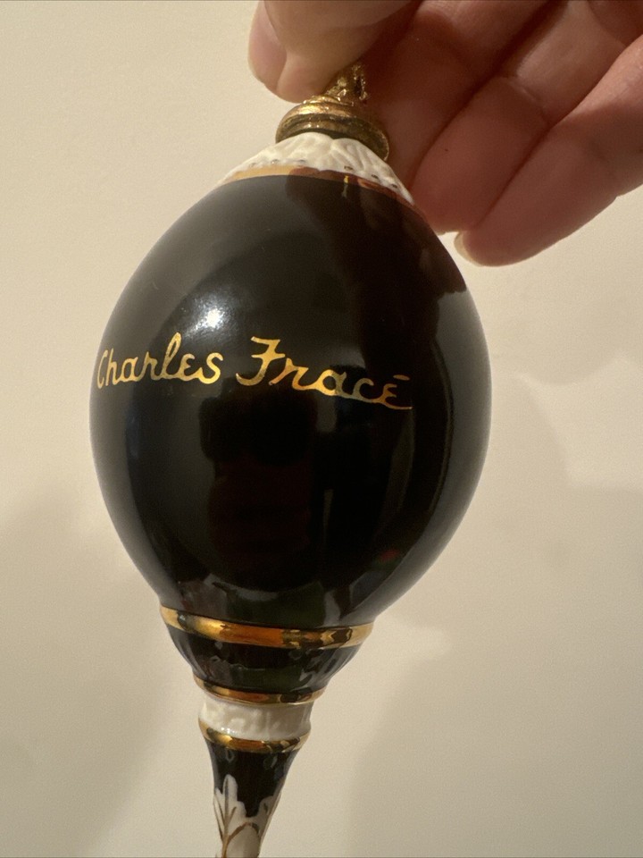 Finial glass ceramic Christmas ornament Charles Frace Majestic Cats ...