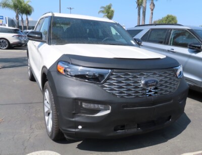 2022-2024 Ford Explorer Lebra Front Mask Cover Bra | Black | Leather ...