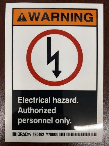 Warning Electrical Hazard/Authorized Personal Only /DECAL STICKER/ 10 ...