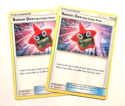 Rotom Dex Poké Finder Mode 122/147 Pokémon Cards 2017 Sun & Moon ...