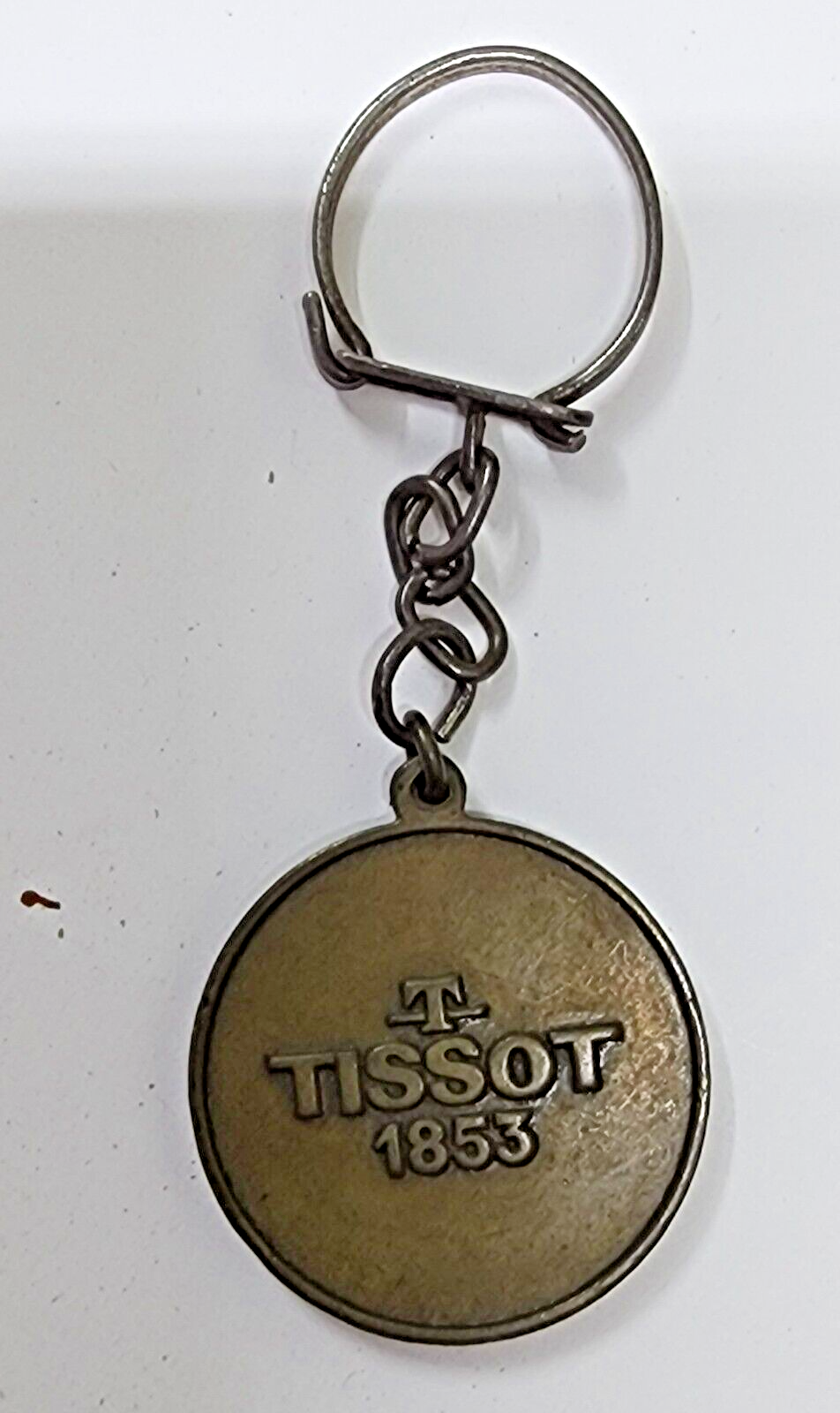 SUPER RARE VINTAGE TISSOT watch SWISS keychain key ring old brass | eBay