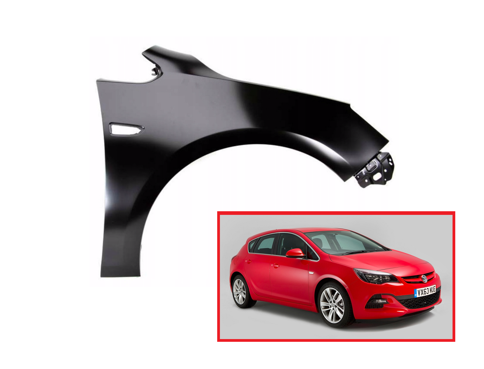 VAUXHALL ASTRA J 2009 - 2014 FRONT WING PANEL DRIVER SIDE RIGHT ...