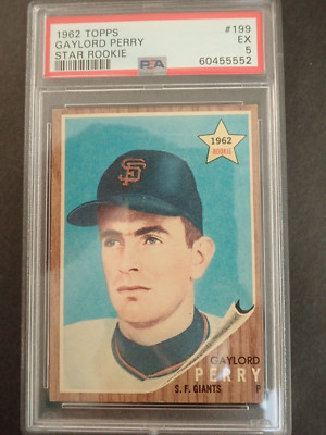 1962 TOPPS GAYLORD PERRY #199 STAR ROOKIE SF GIANTS PSA GRADED 5 EX | eBay