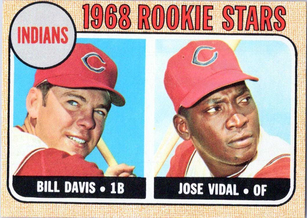 1968 Topps Cleveland Indians #432 Rookie Stars (Bill Davis / Jose Vidal ...