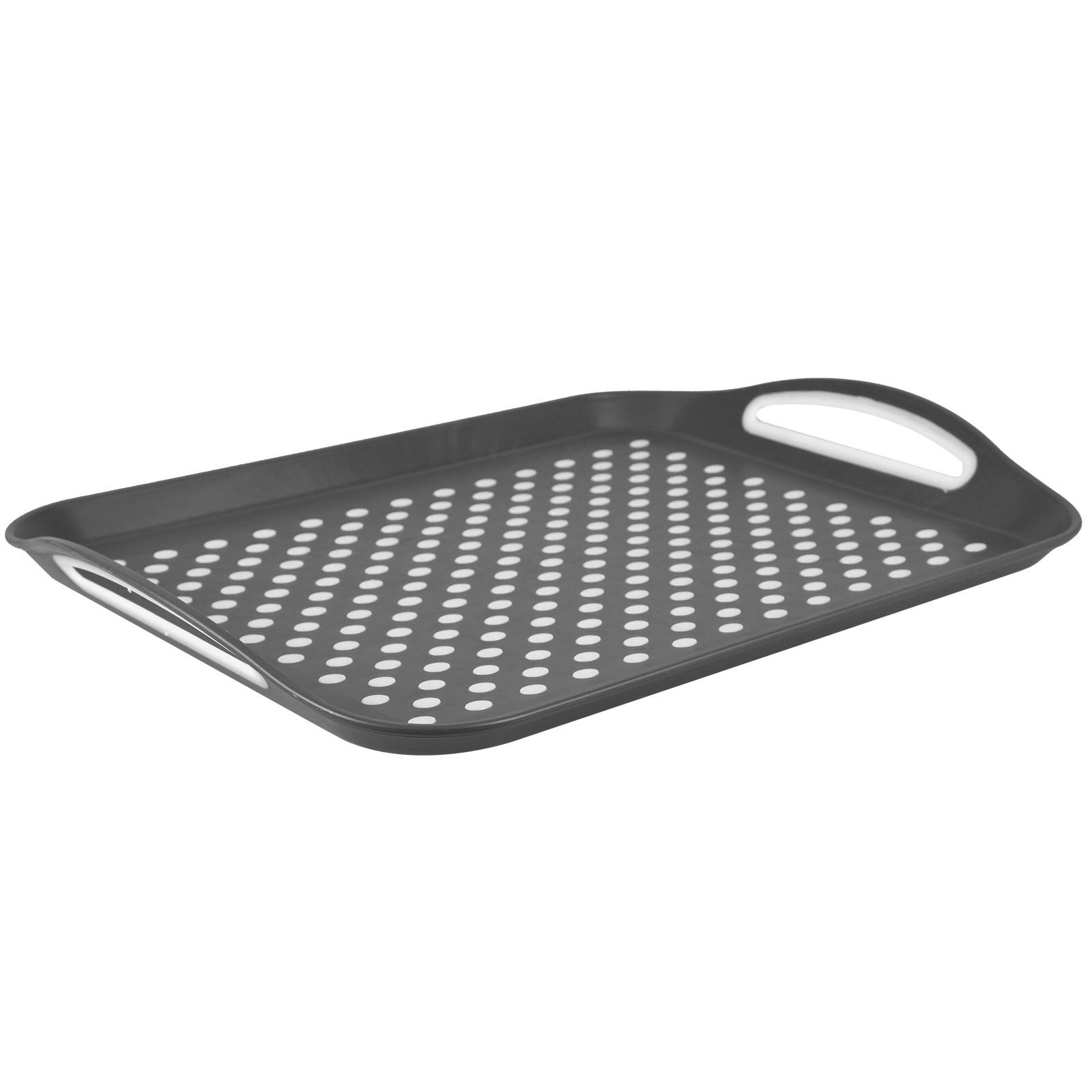 🔥Non Slip Serving Tray Lap Rubber Easy Grip Trays Food Drink Dinner ...