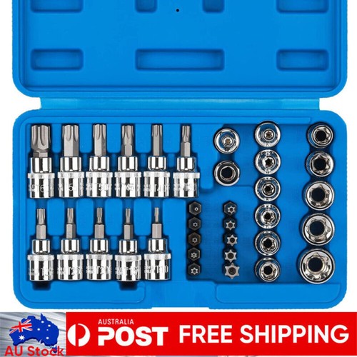 34pcs Torx Star Bit Socket Set 3/8" Dr. E4-E20 Car Repair E Star Socket ...