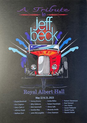 ERIC CLAPTON'S JEFF BECK TRIBUTE CONCERT POSTER 16 3/4" X 23 3/4 ...