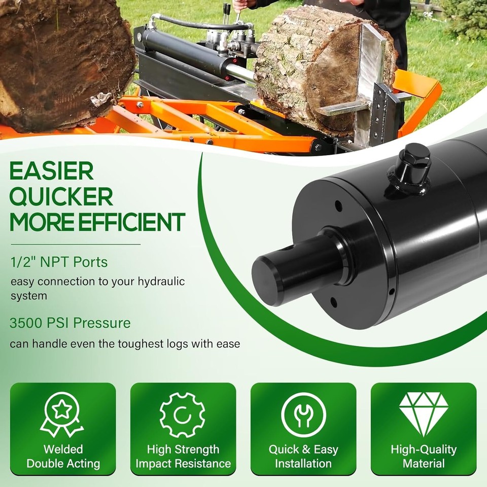 5"x24" Hydraulic Cylinders Log Splitter Cylinder For Log Splitter ...