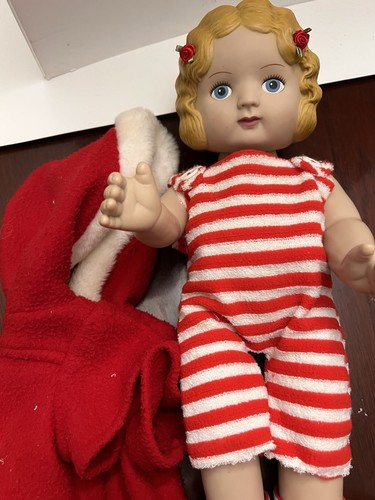 Vntg 1991 DAISY KINGDOM PANSY DOLL BLONDE HAIR BLUE EYES RED Coat Boots ...