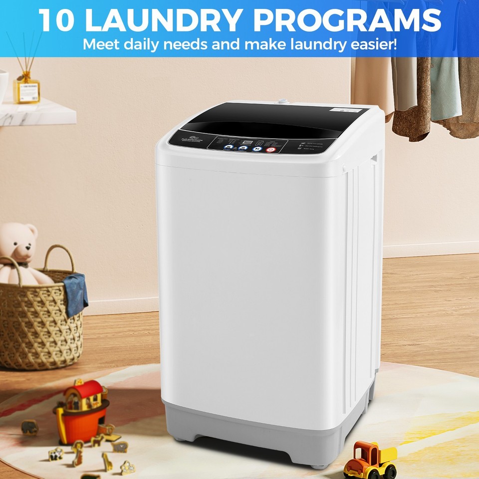 Home Apartment Full Auto Washing Machine 15.6lbs Portable Washer ...