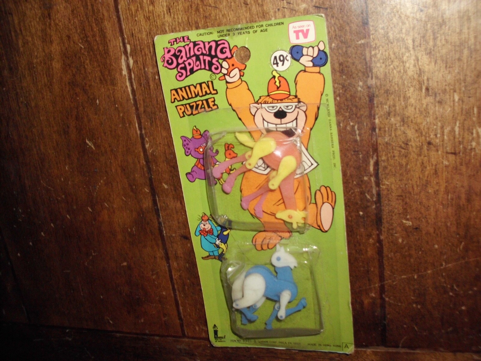 VINTAGE THE BANANA SPLITS ANIMAL PUZZLES HANNA BARBERA RARE SID KROFFT ...