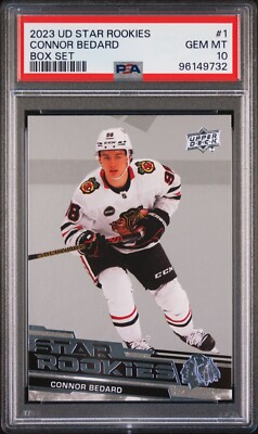 2023 UPPER DECK NHL STAR ROOKIES BOX SET CONNOR BEDARD RC #1 PSA 10 GEM ...