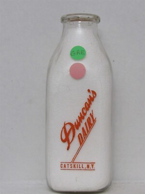 SSPQ Milk Bottle Duncan Duncan's Dairy Catskill NY GREENE COUNTY DANIEL ...