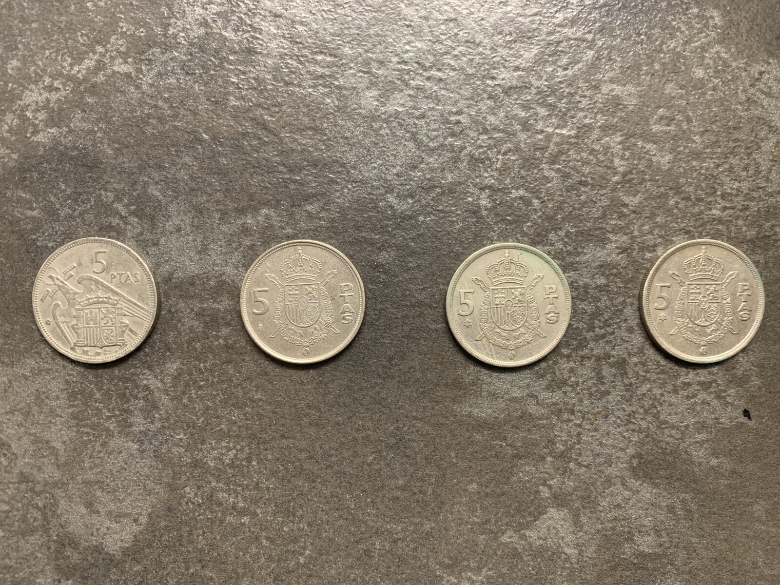 Moneta Coin Spagna 5 PTAS Francisco Franco Caudillo 1957 - 1975 - 1989 ...