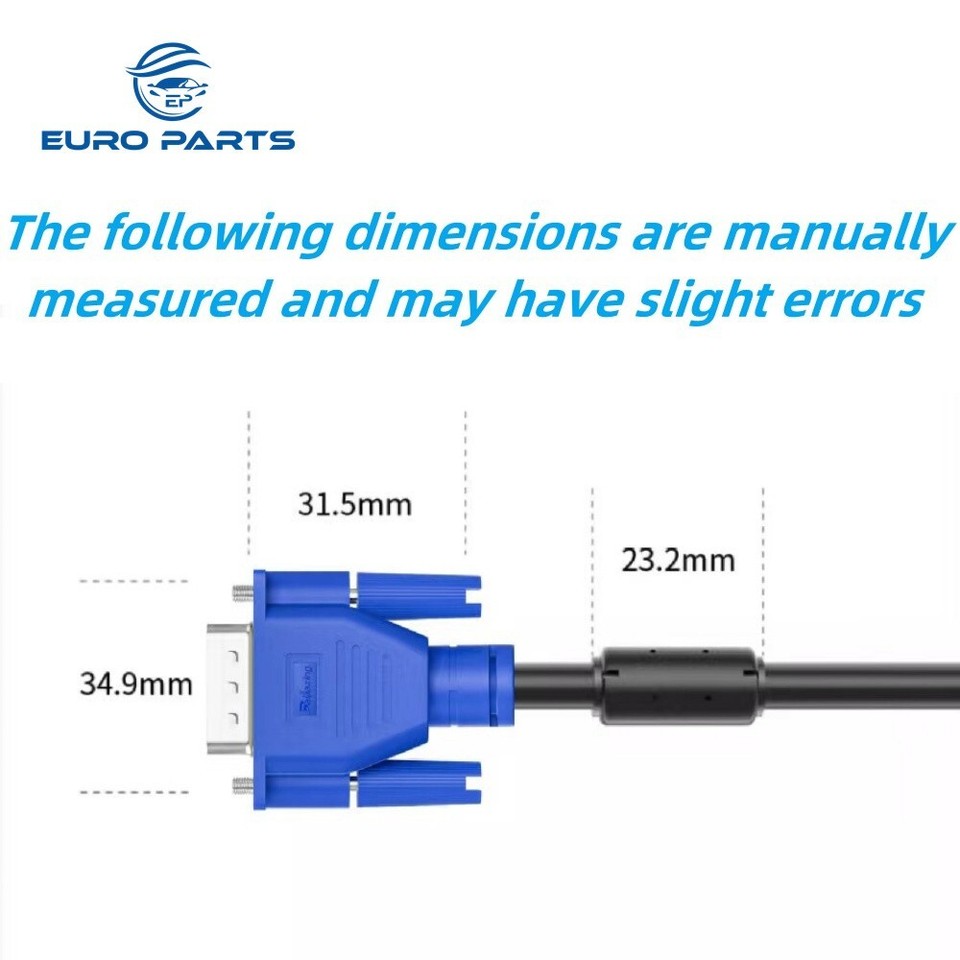 For Computer Monitor Connection 5FT VGA Cable 1080P Male Video Cable 15 ...