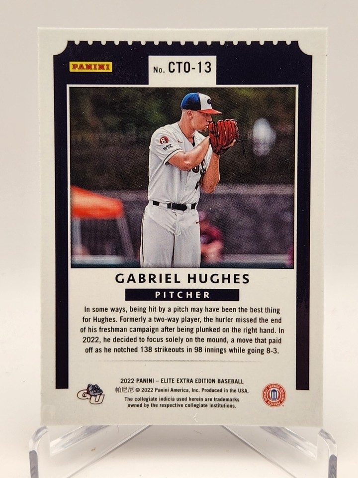 2022 Elite Extra Edition College Tickets Optic #CTO-13 Gabriel Hughes ...