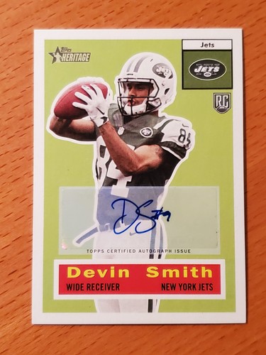2015 Topps Heritage Autographs #57 Devin Smith Ohio State NY Jets ...