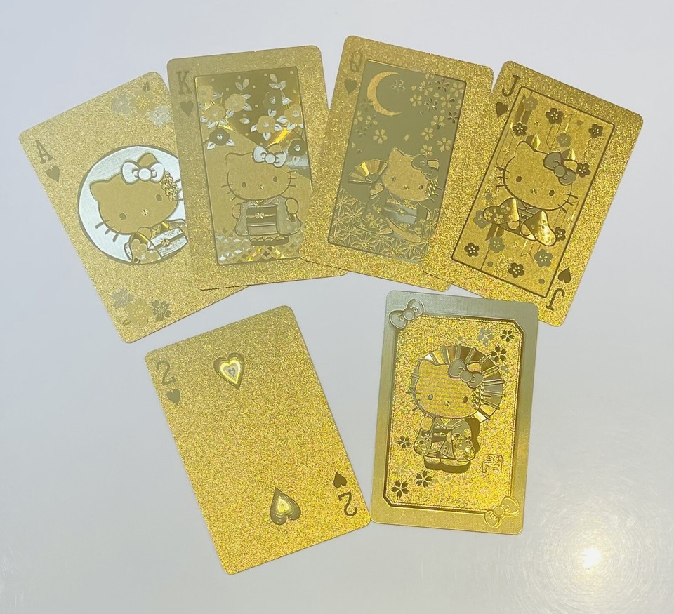 Hello Kitty Gold Playing Cards From Japan,Rare☆ 2016 | eBay