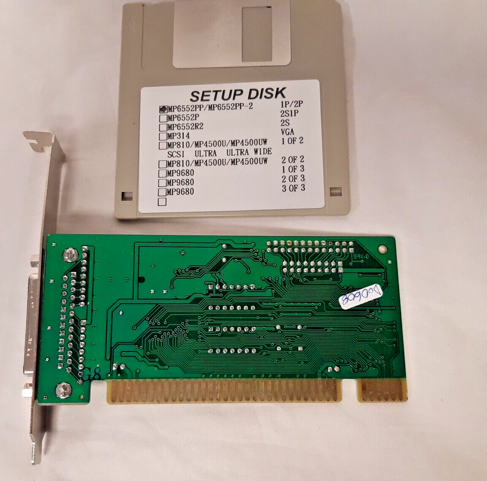 VINTAGE ISA PRINTER PORT, HOLTEK HT-6552 SPP/PS2/EPP/ECP W/ SOFTWARE ...